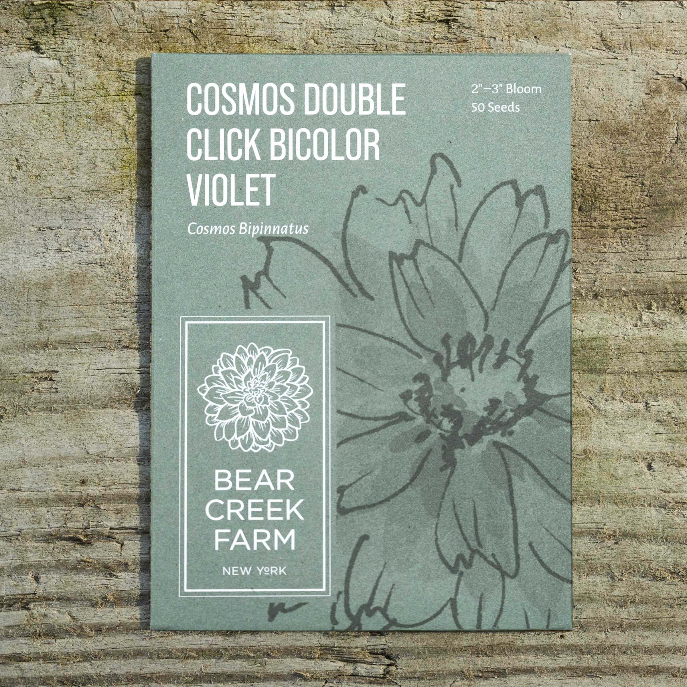 Cosmos Double Click Bicolor Violet – Bear Creek Farm